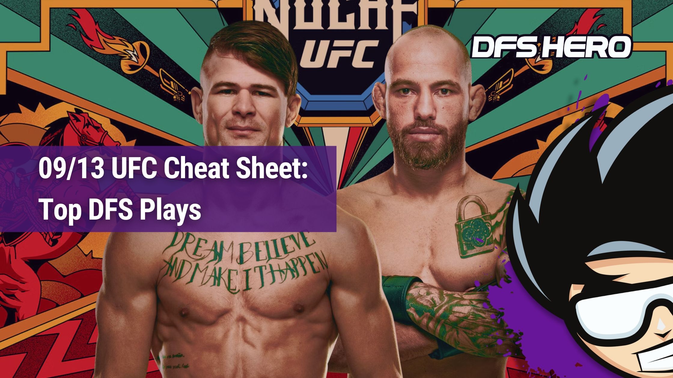 09/13 UFC Cheat Sheet: Top DFS Plays | DFS Hero