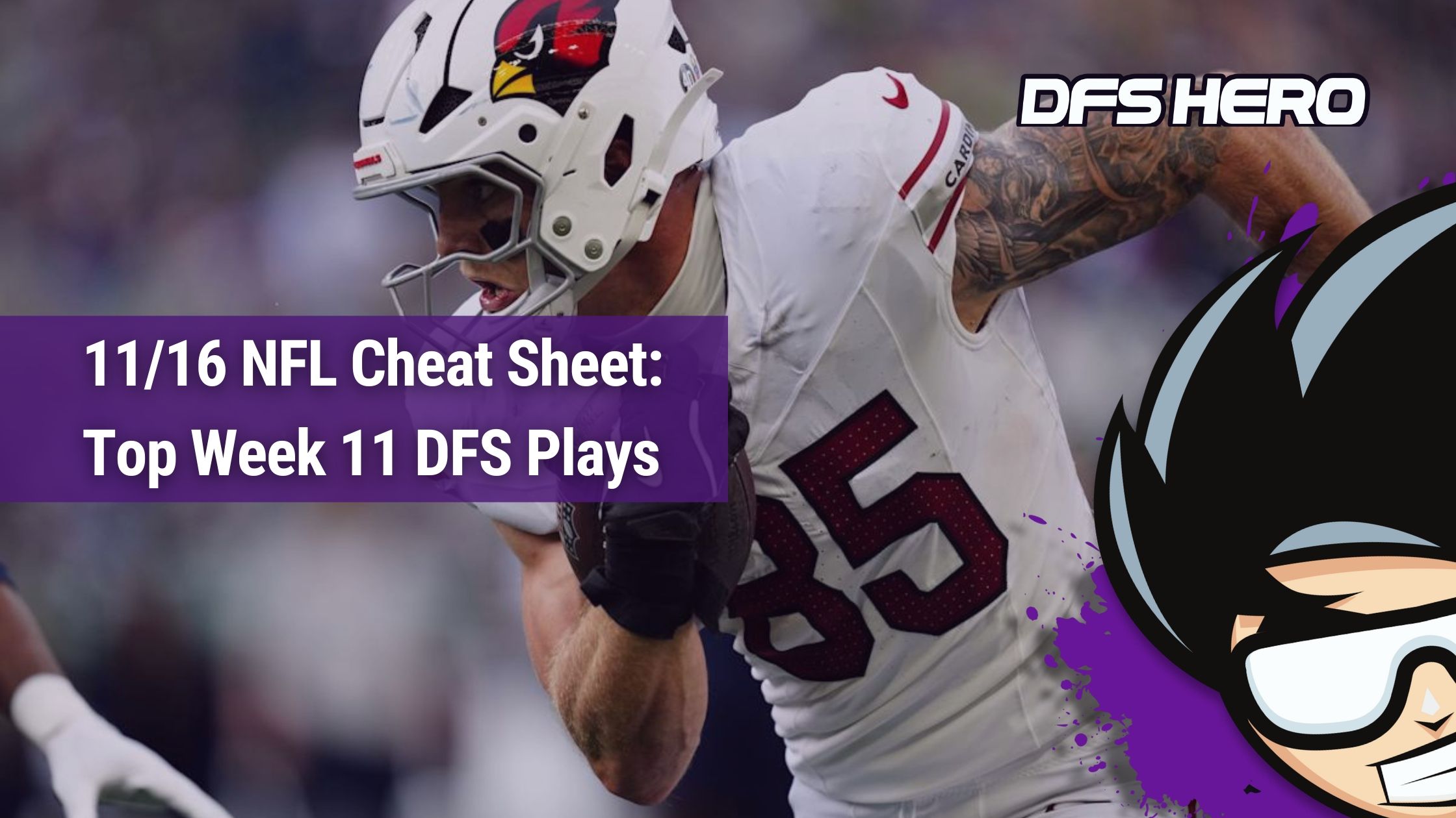 11 16 Nfl Cheat Sheet Top Dfs Plays Dfs Hero