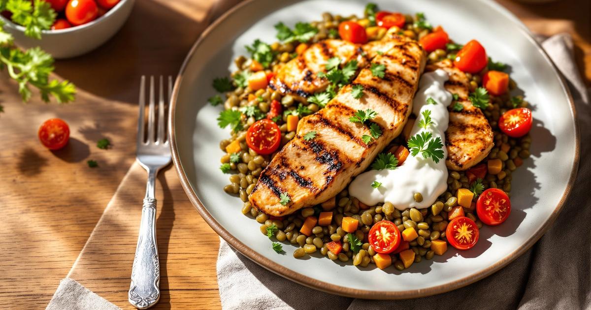 Savory Chicken and Lentil Power Plate | My Five Ingredients