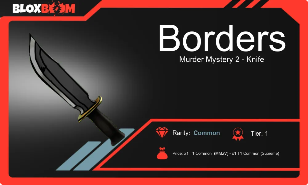 MM2 Borders Knife: Rarity, Trading, and Unique Design Insights