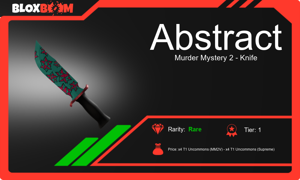 Abstract MM2: A Rare Knife in ROBLOX Murder Mystery 2