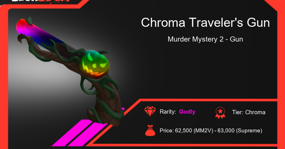 Chroma Travelers Gun MM2 Value: Buy It Now at Bloxboom!