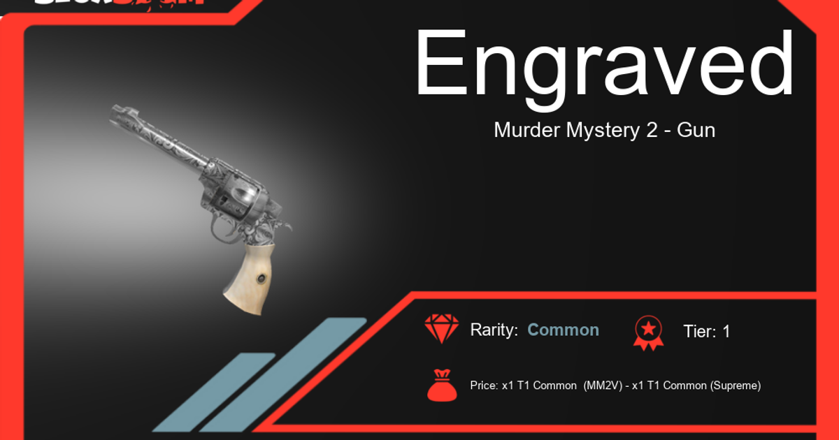 Engraved MM2 Gun: Get Yours at Bloxboom.com