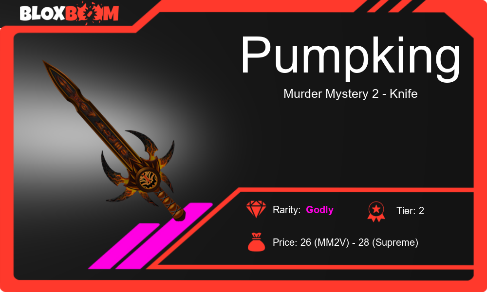 Pumpking MM2: A Rare Godly Knife in Roblox Murder Mystery 2