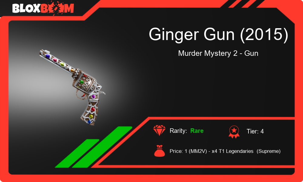 Ginger Gun 2015 in MM2: Shop here at Bloxboom now!