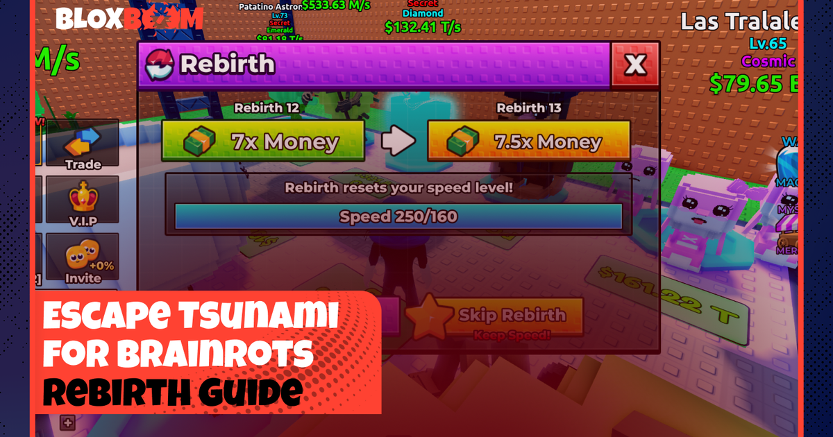Escape Tsunami for Brainrots: Rebirth Guide