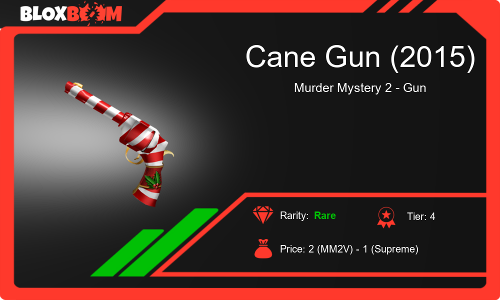 Cane Gun 2015 MM2: Unlock it at Bloxboom!