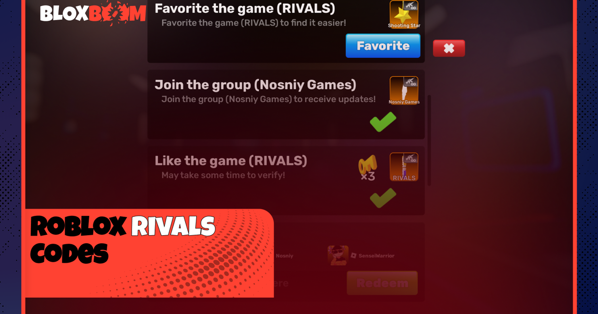 Roblox Rivals Codes (March 2026)