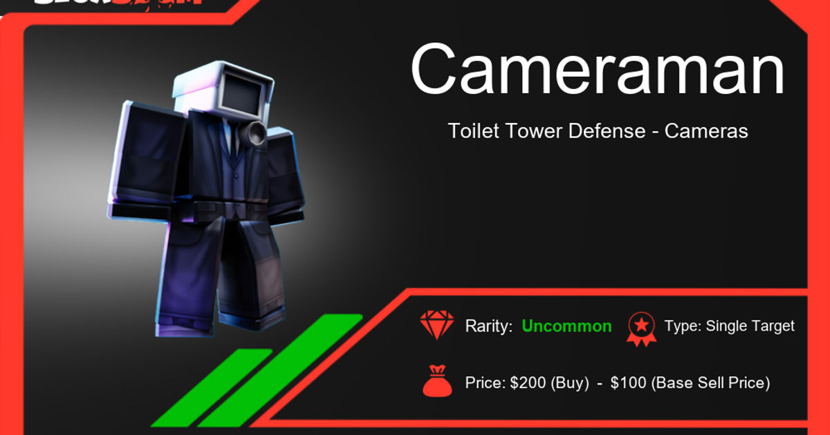 Cameraman in Toilet Tower Defense: Discover Its Value and Worth