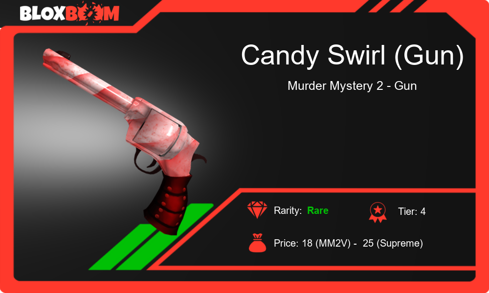 Purchase now the Candy Swirl Gun MM2 at Bloxboom!