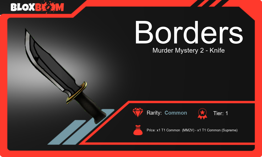 MM2 Borders Knife: Rarity, Trading, and Unique Design Insights
