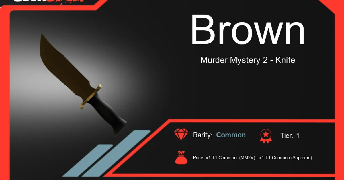 Brown MM2 Knife in Roblox Murder Mystery 2: Boss Moves, Tricks, and ...