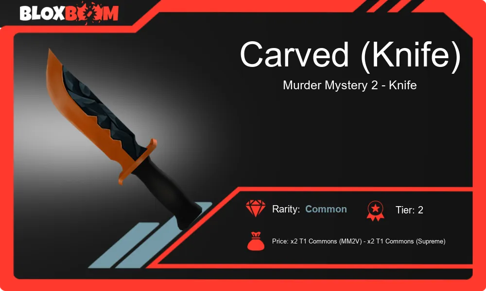 Carved Knife in MM2: How to get & estimated value guide.