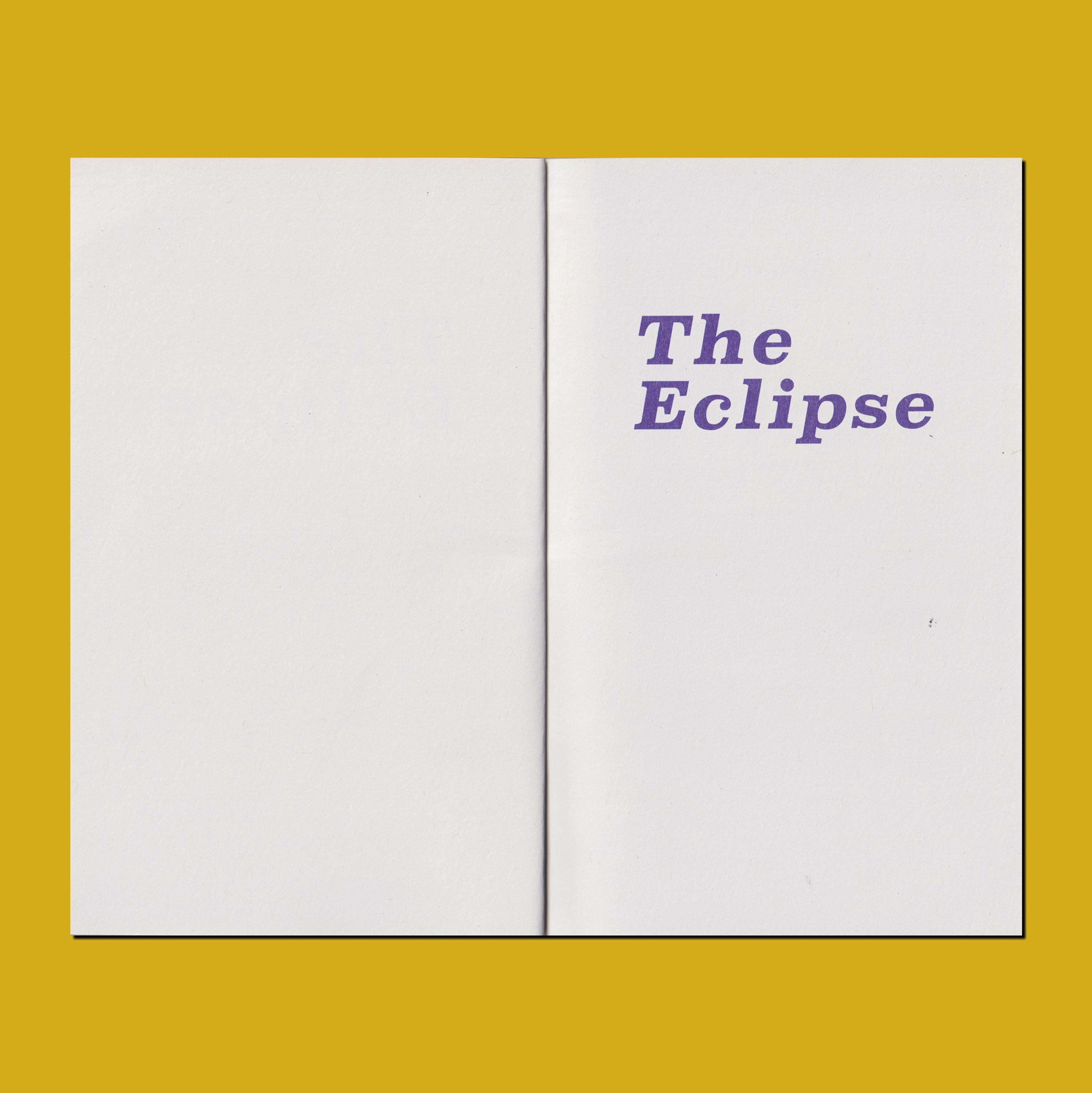 The Eclipse (with Paul Becker) | Foundation Press The Eclipse (with Paul Becker) | Foundation Press