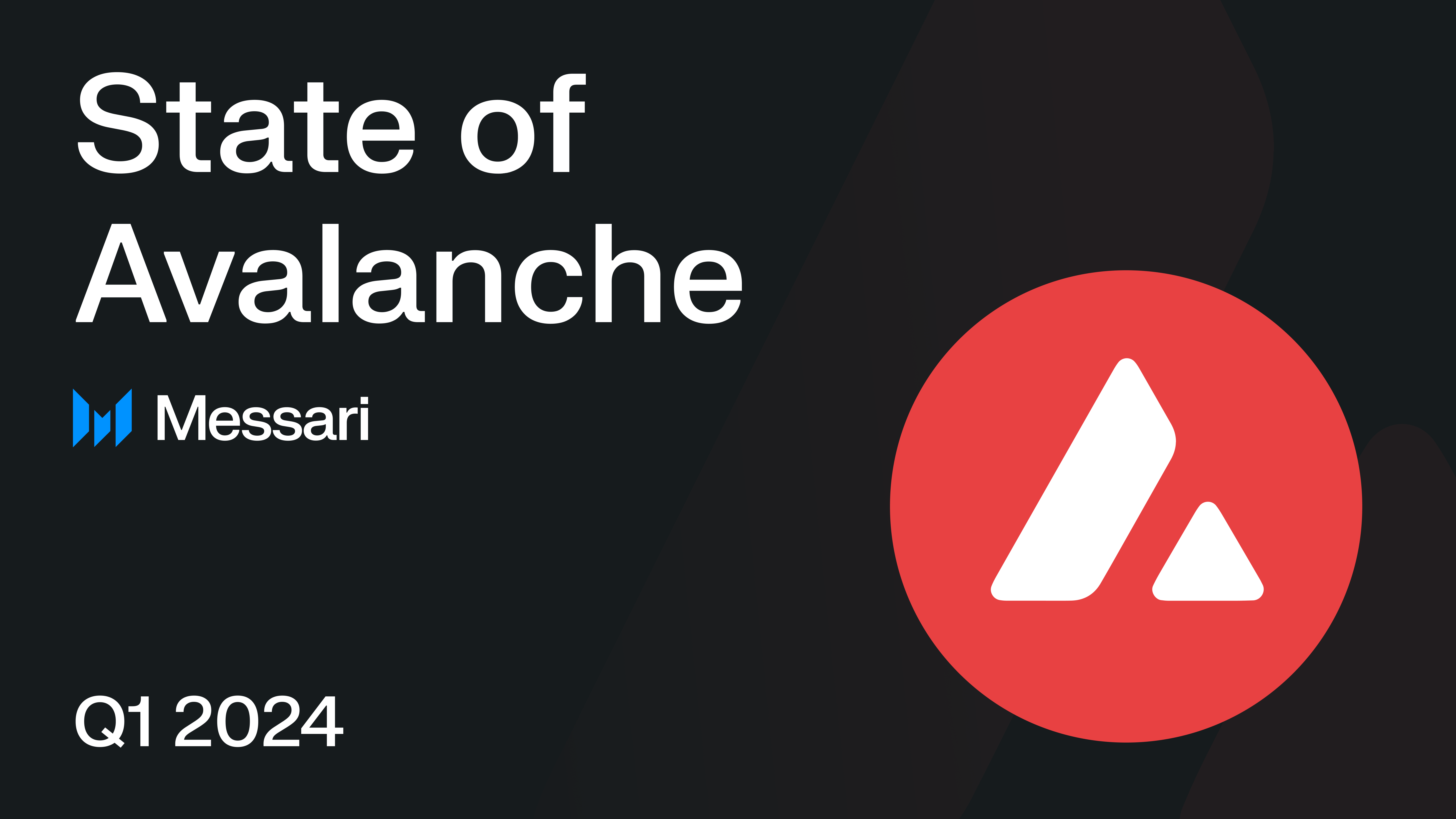 State Of Avalanche Q1 2024 Messari