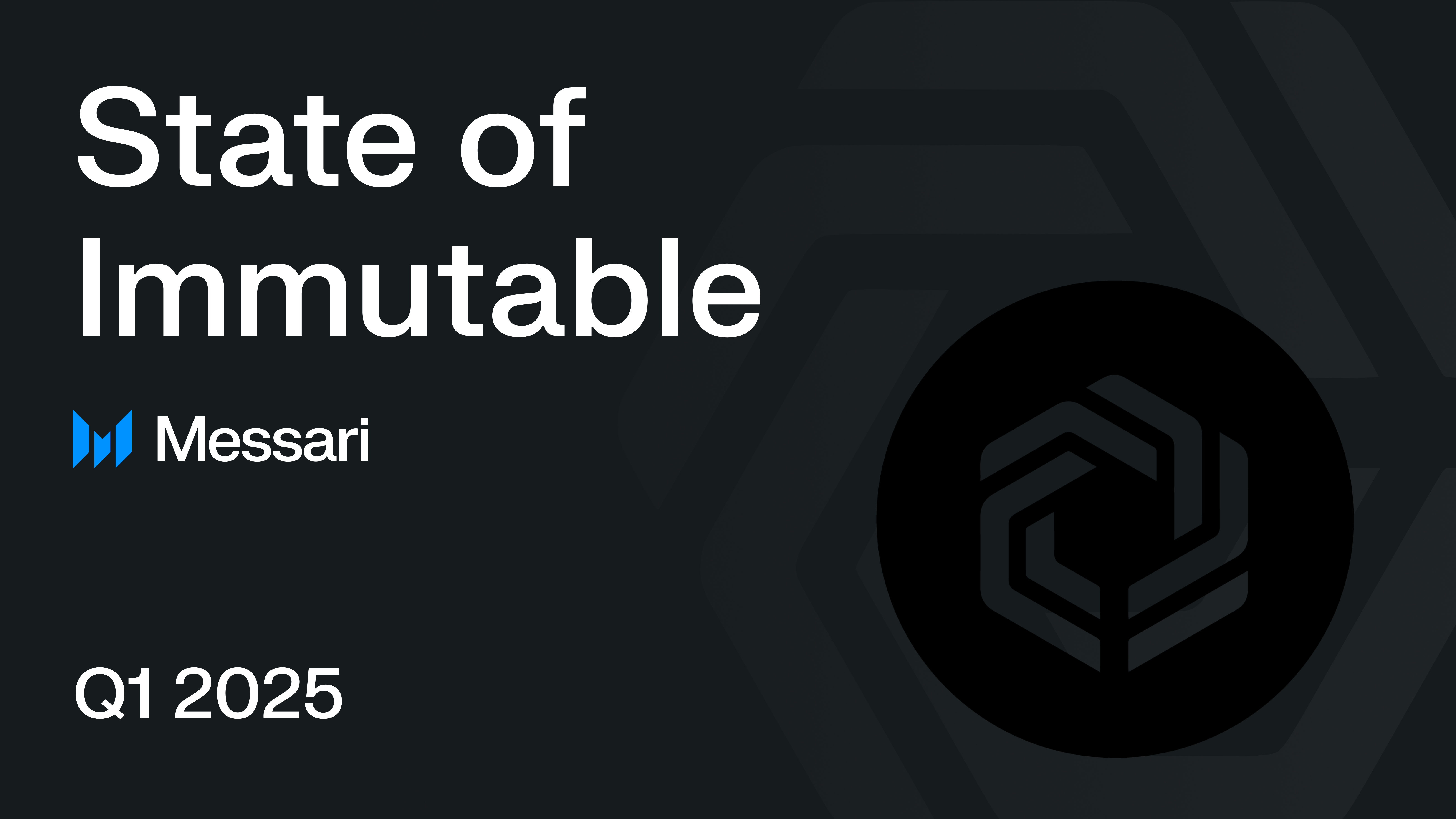 State of Immutable Q1 2025 | Messari