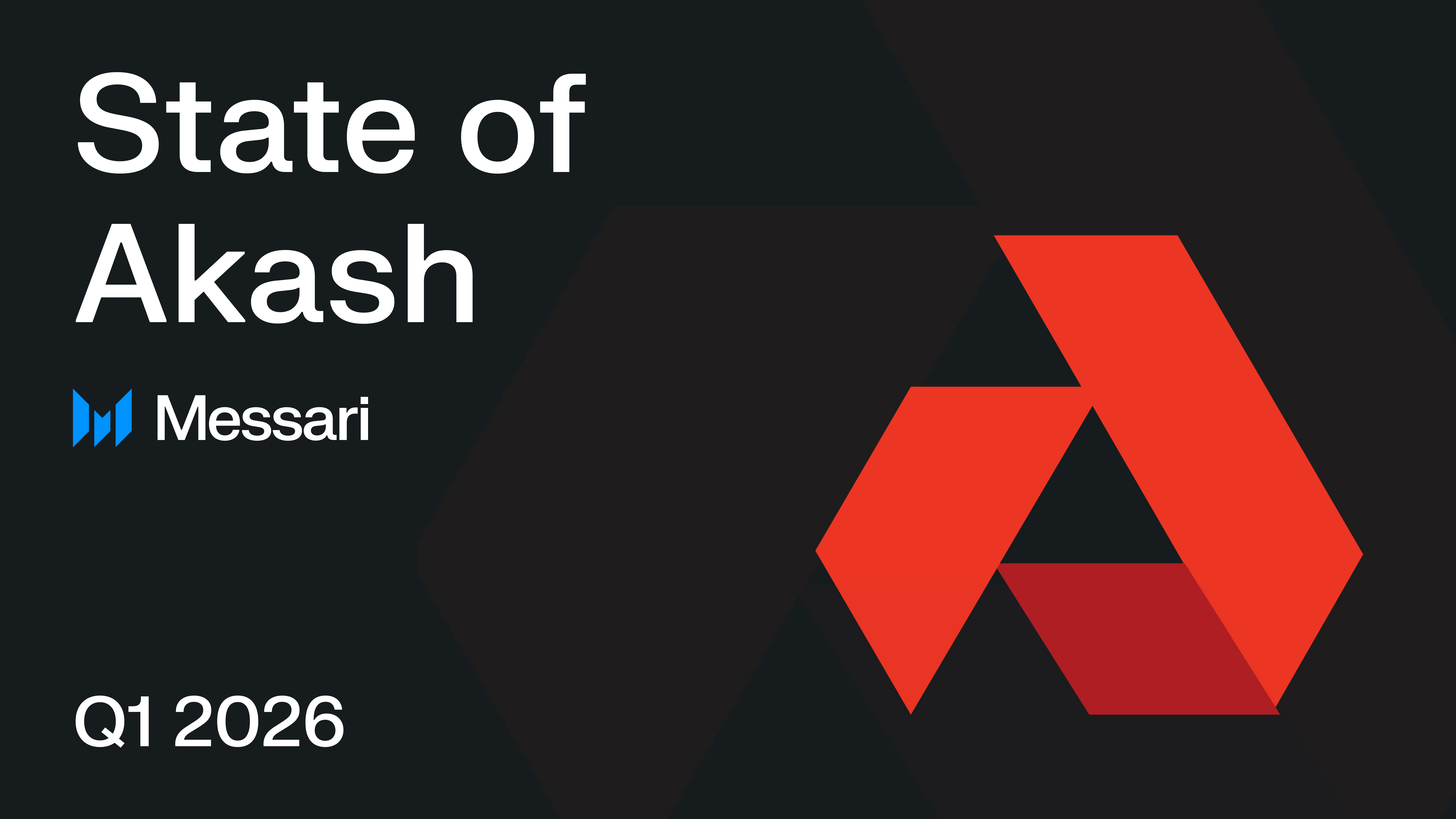 State of Akash Q1 2026 | Messari