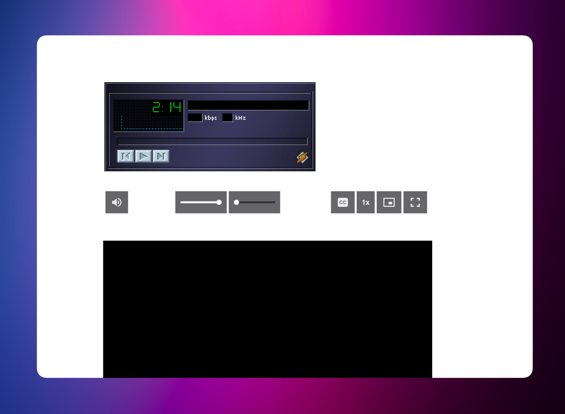 Winamp player: now with web components | Mux