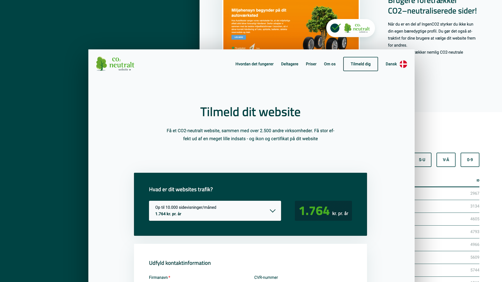 Membership Platform for CO2 Neutral Website | Nethart