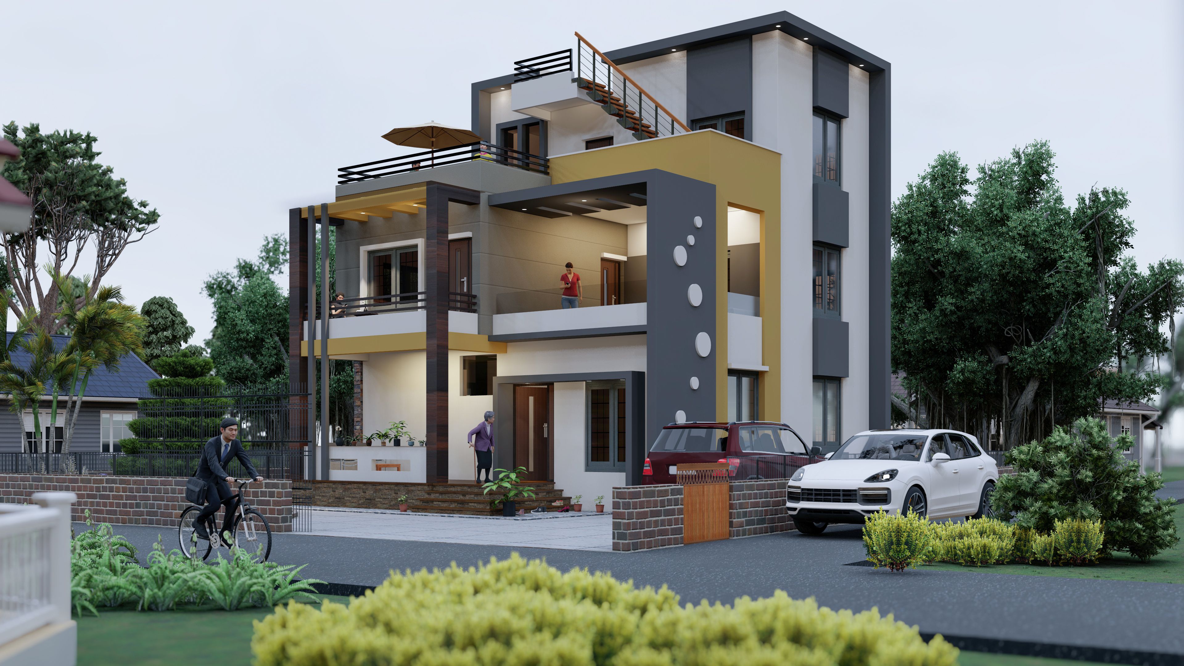 Exterior design of Santosh kumar at Butwal - Buildsansarnepal project