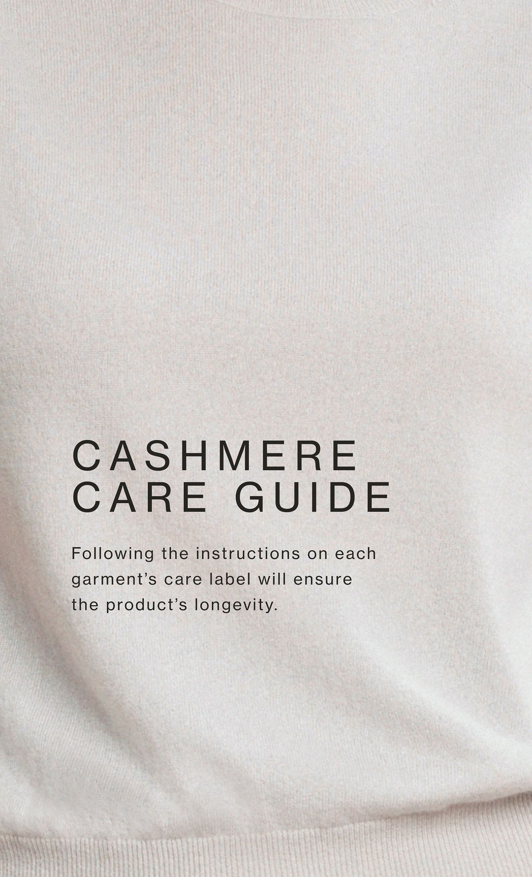 How to Care: Cashmere | Commonry