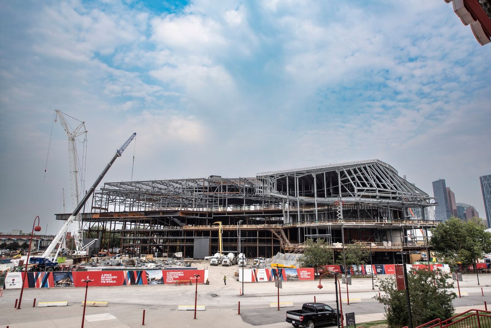 BMO Centre expansion marks massive steel structure completion