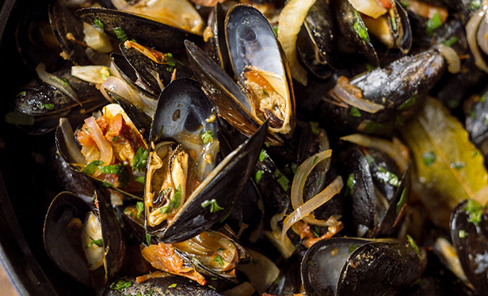 Steamed Mussels with Chorizo and Fennel | James Beard Foundation