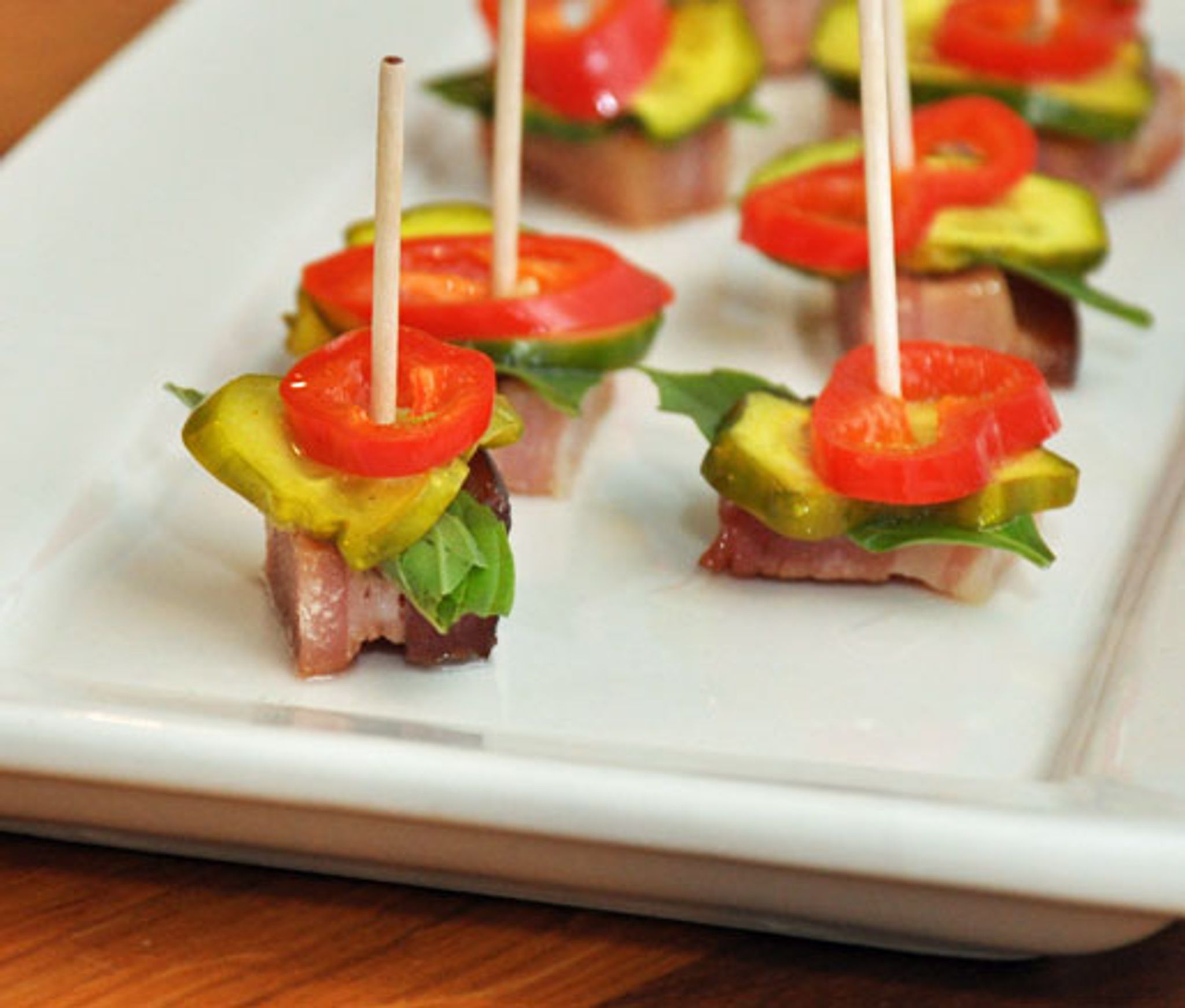 Bacon Confit with Chiles and Pickles | James Beard Foundation