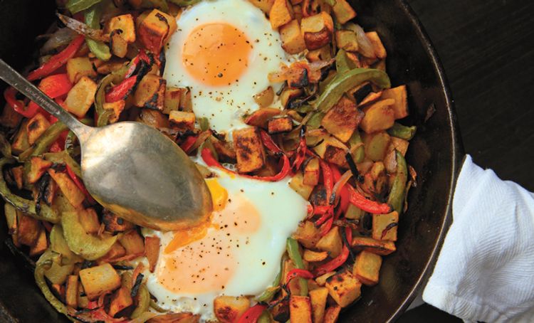 Potato Hash with Peppers and Onions | James Beard Foundation