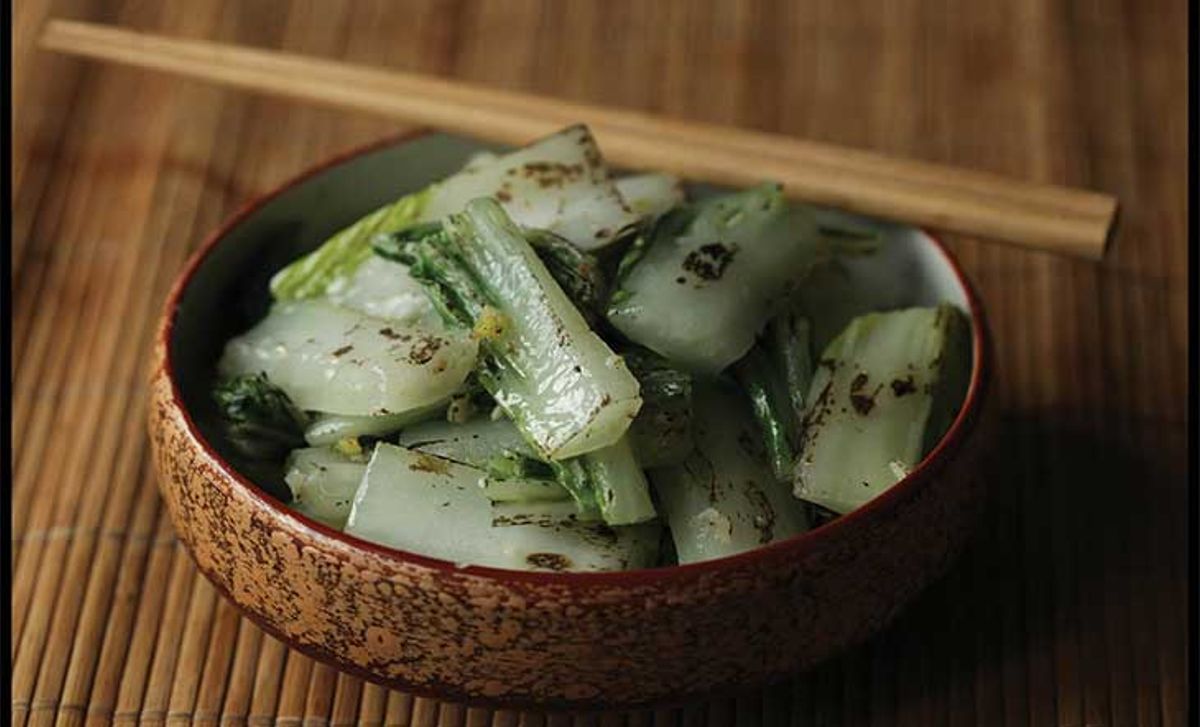 Smoky Bok Choy with Garlic Sauce | James Beard Foundation