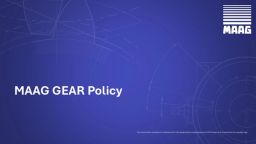 QHSE Policy | MAAG Gear