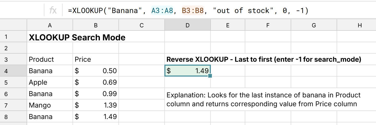 How to use XLOOKUP - Examples and tips - Row Zero – the spreadsheet for ...
