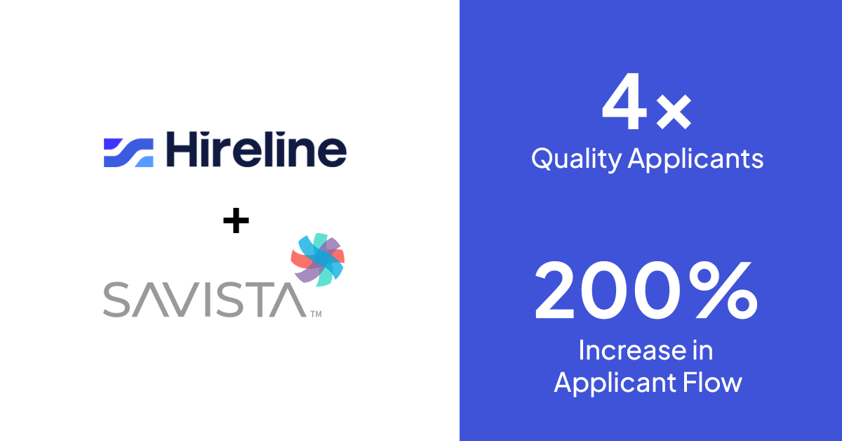 Savista uses Hireline to dramatically increase its pool of candidates ...