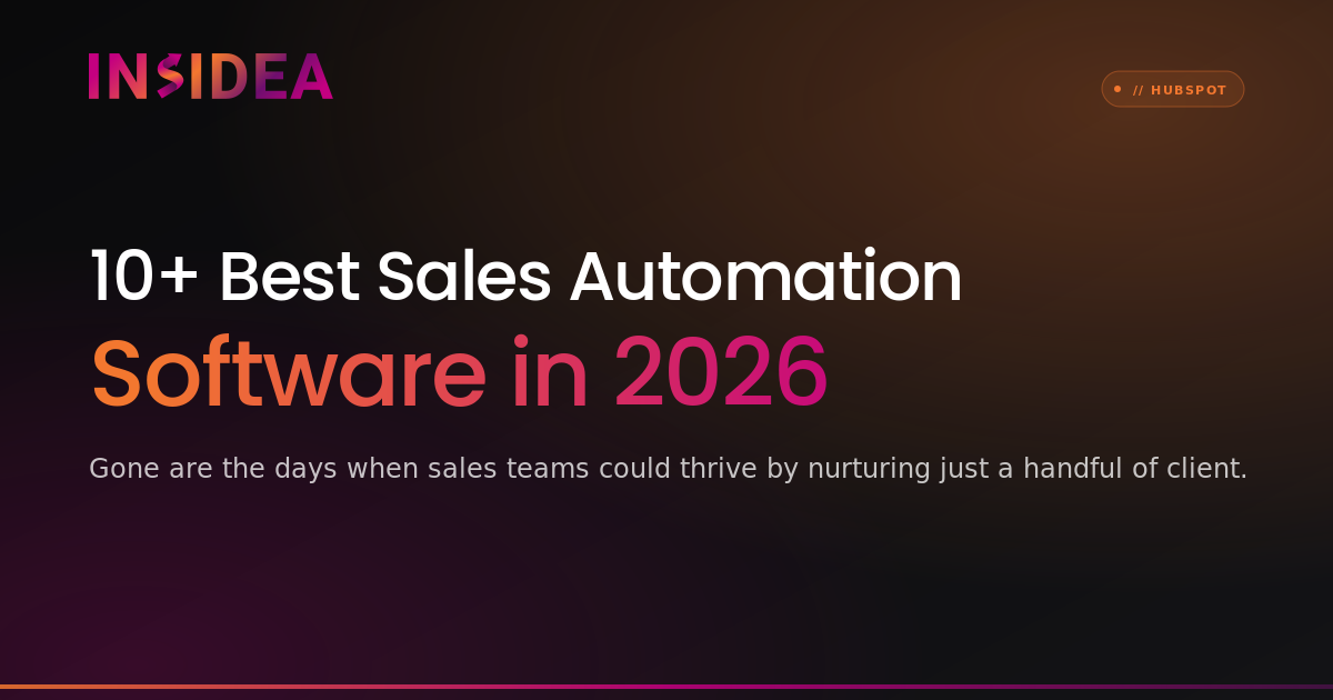 10+ Best Sales Automation Software in 2026 | INSIDEA