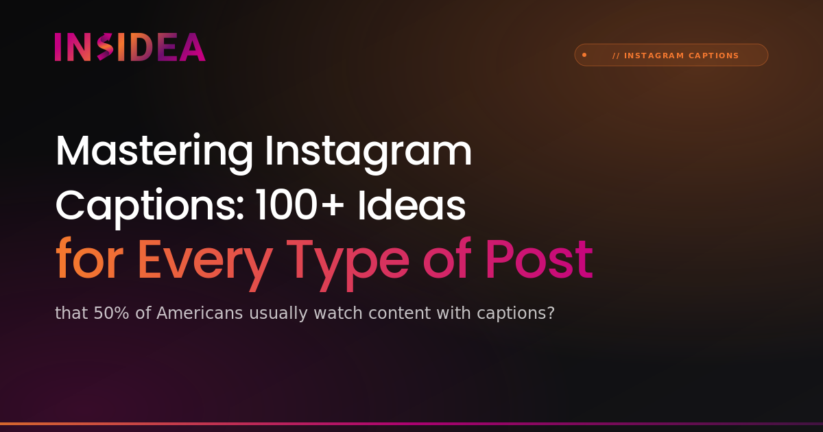 Mastering Instagram Captions: 100+ Ideas | INSIDEA