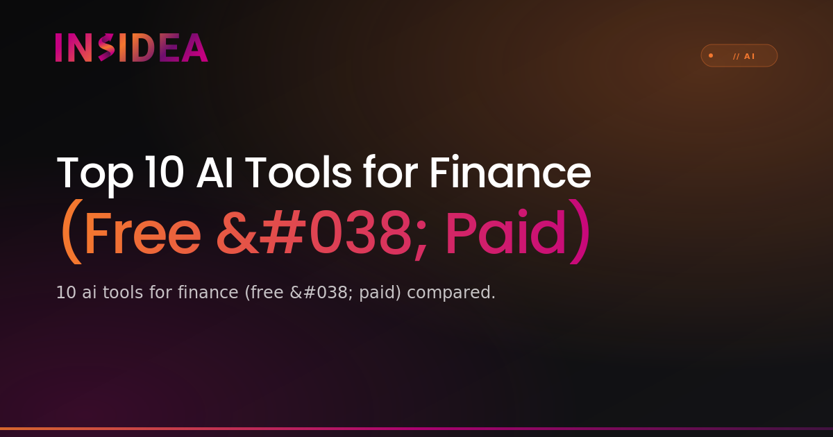 Top 10 AI Tools for Finance (Free & Paid) | INSIDEA