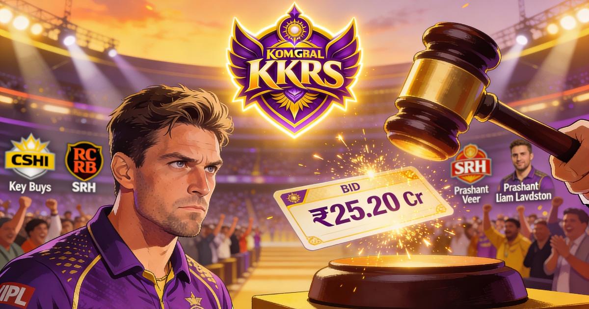 PL 2026 Auction : KKR's ₹25.20 Cr Cameron Green Record Buy