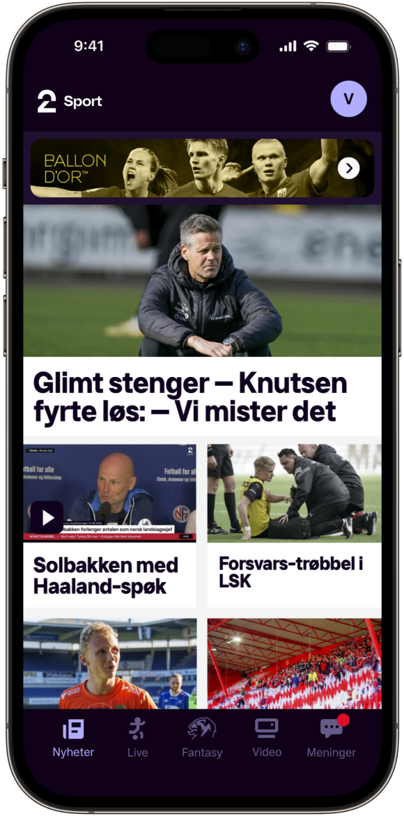 TV 2 Sport-appen - Sport | TV 2 Hjelp
