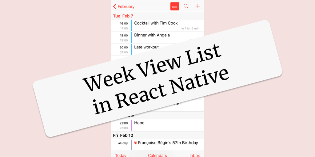 Week Section List in React Native (TypeScript) | ilyagru