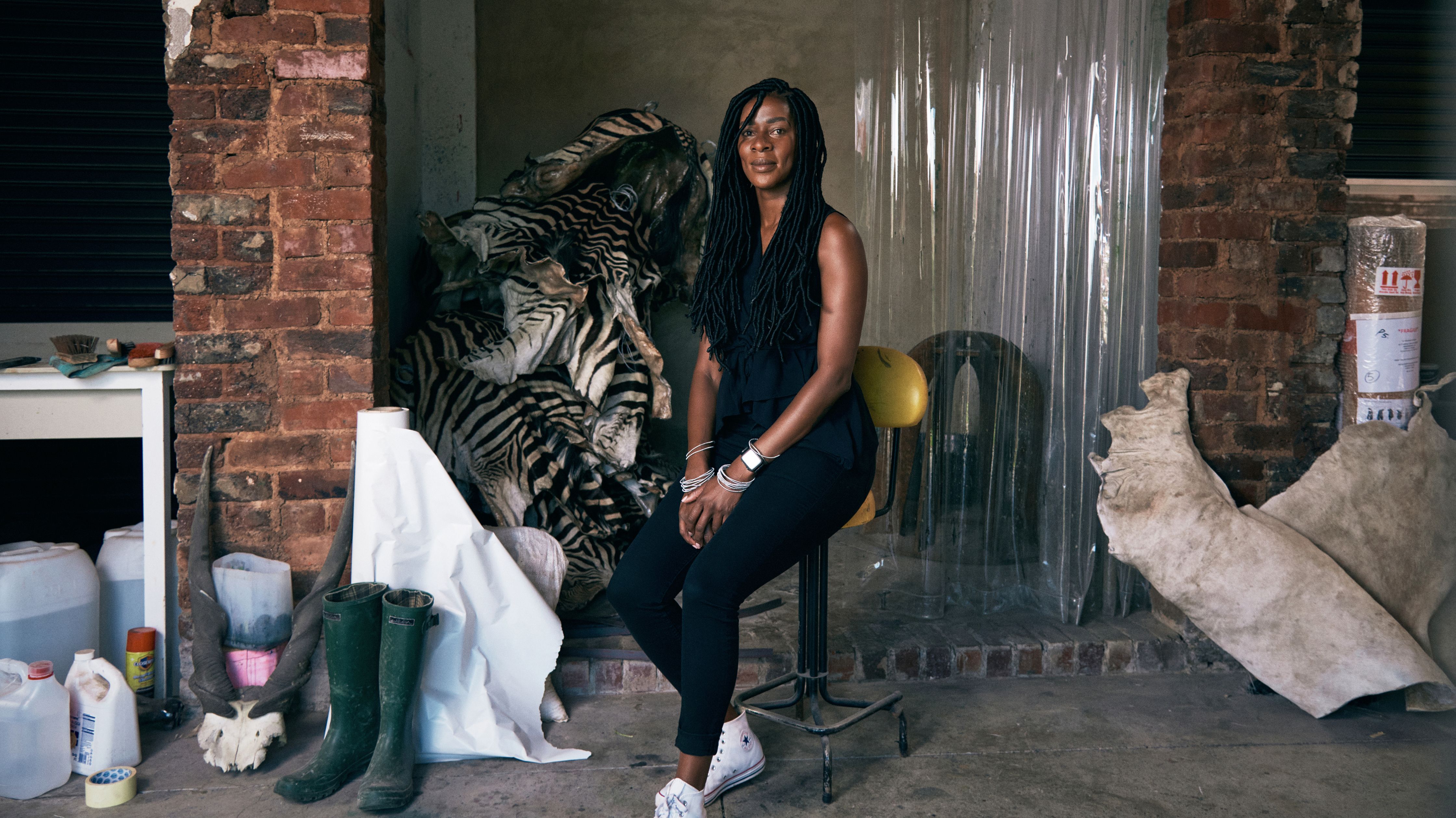 Nandipha Mntambo - contemporary artist and sculptor