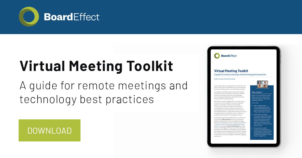 Virtual Meeting Toolkit | BoardEffect