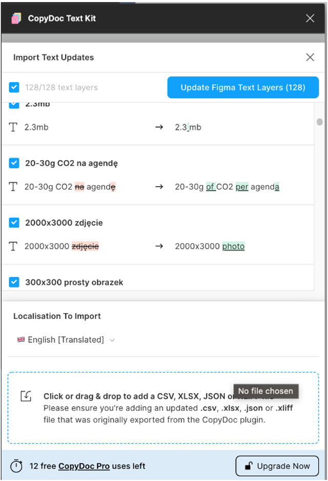How to export, update and import copy back to a Figma file? - Bejamas
