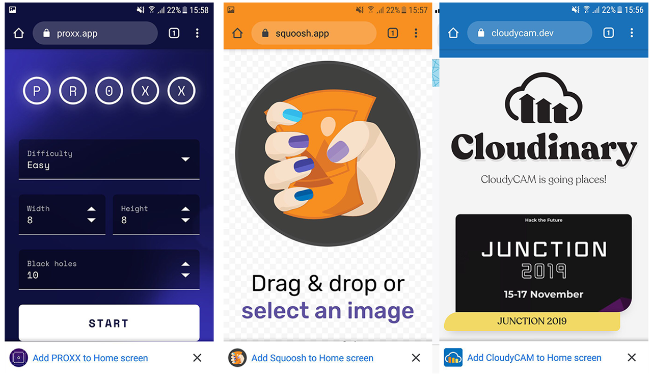 Progressive Web App Examples - Bejamas