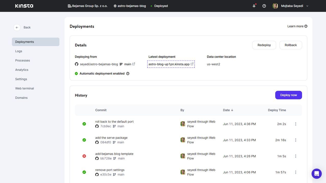 What is Kinsta: A Review of Hosting and Deployment Features - Bejamas