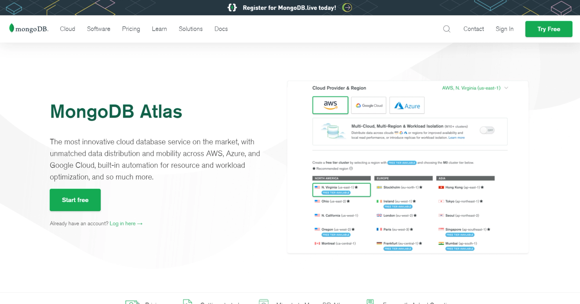 Free Cloud Database Services - Bejamas