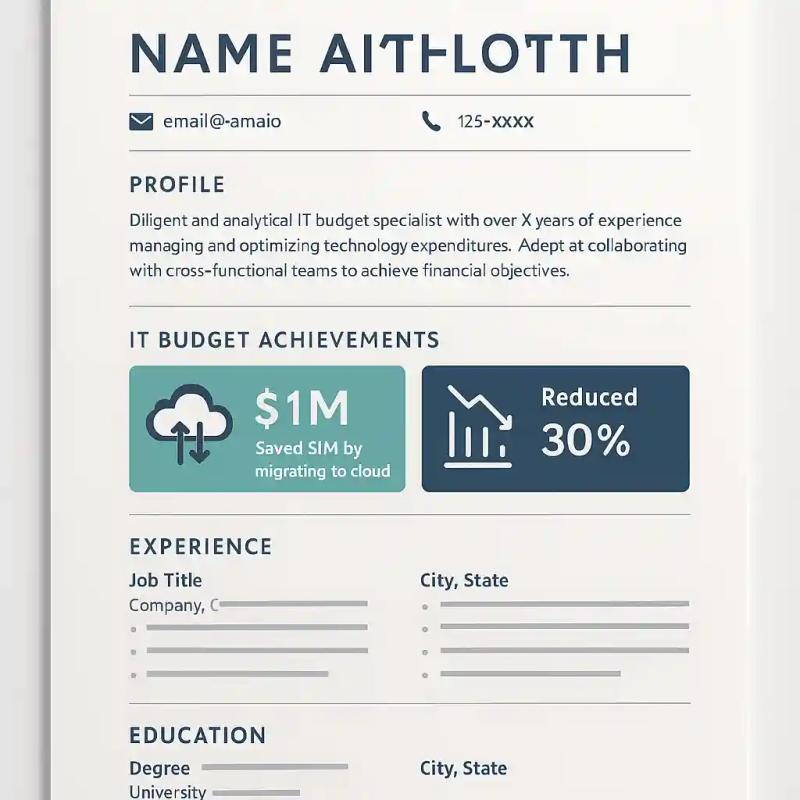 IT Director Resume Examples with Budget Management: Proven Tips