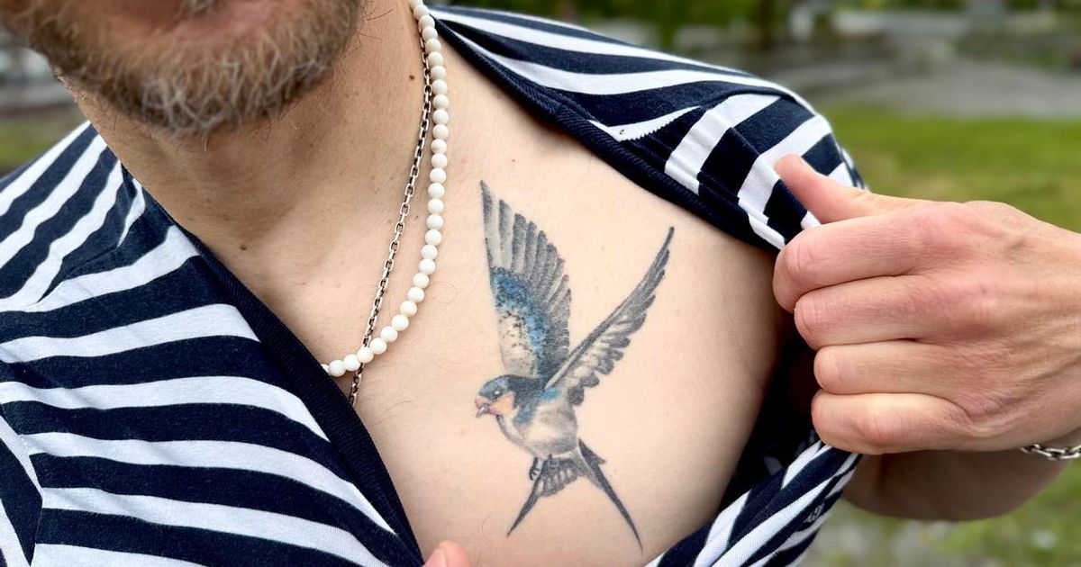 swallow chest tattoos