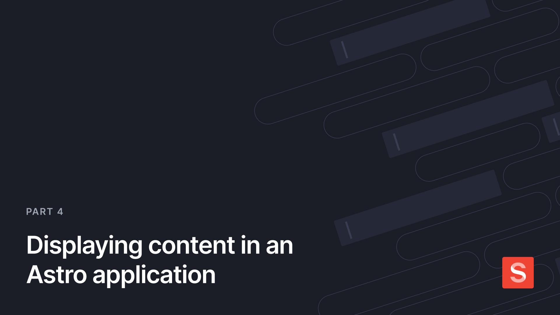 Displaying content in an Astro front end | Sanity Docs