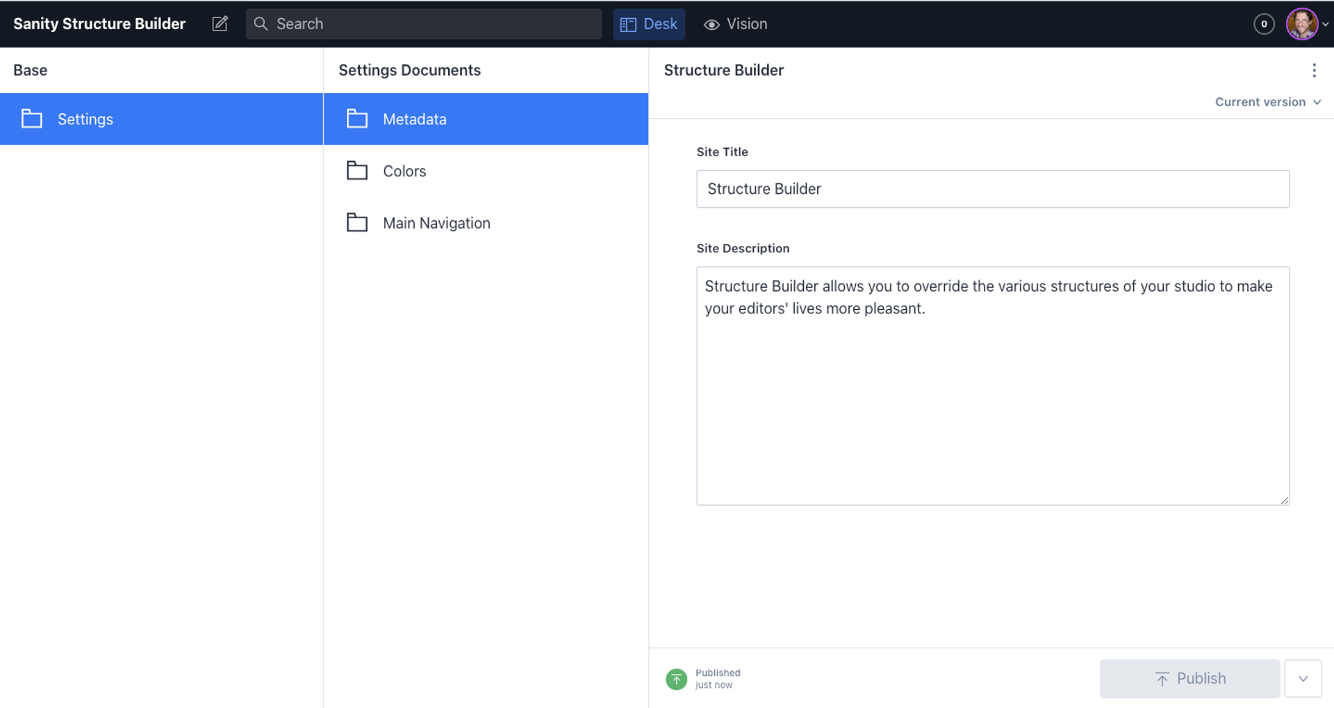 Manually group items in a pane | Sanity Docs