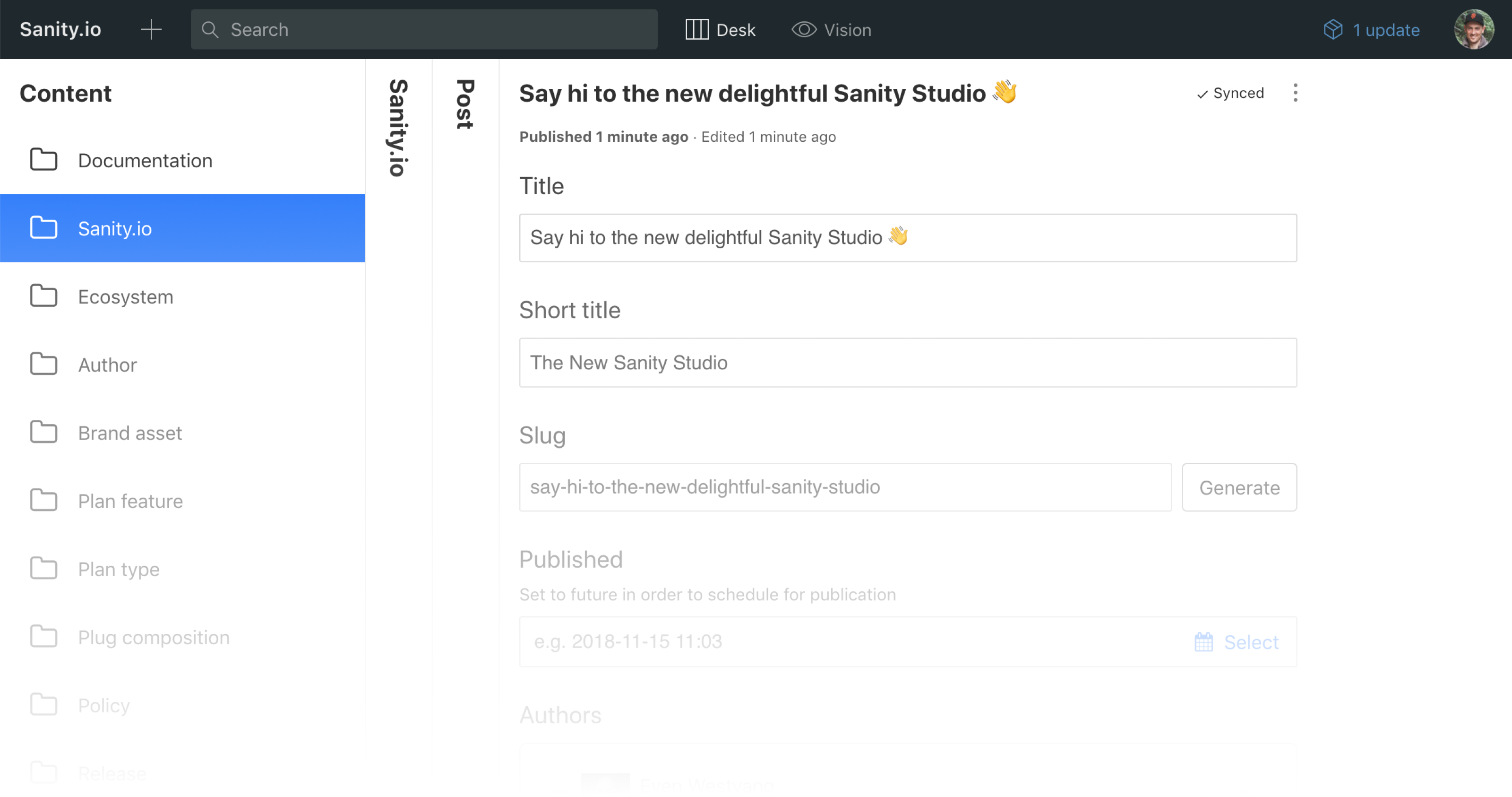 Say hi 👋 to the new delightful Sanity Studio